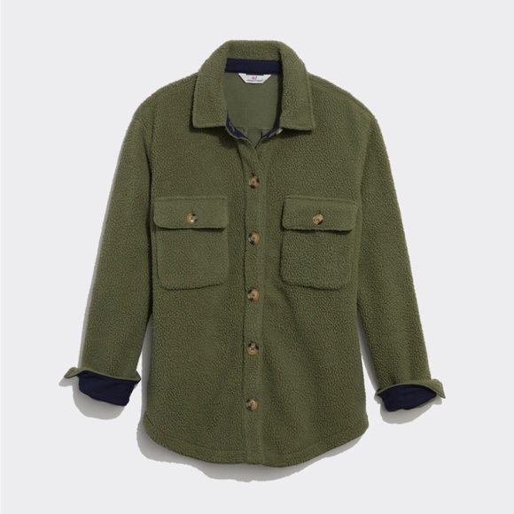 Vineyard Vines | Tops | Olive Green Vineyard Vines Shacket | Poshmark